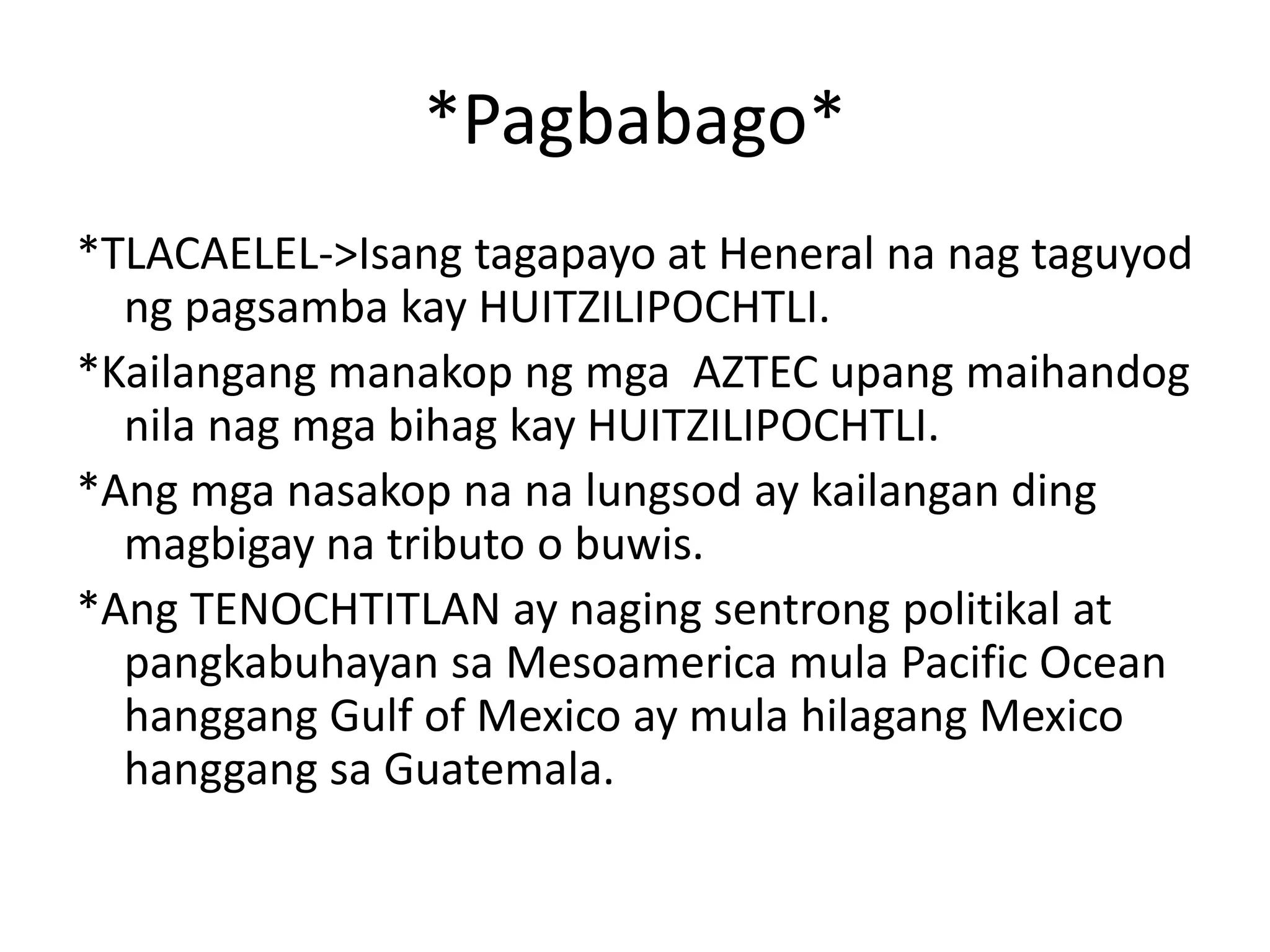 Kabihasnang aztec | PPTX