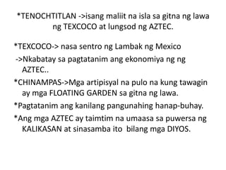 Kabihasnang aztec | PPTX