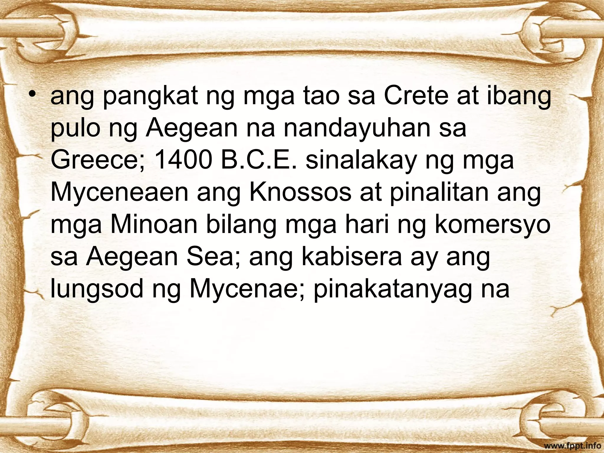 Kabihasnang greek | PPT