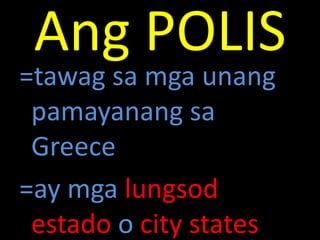 Kabihasnang greek panahong hellenic | PPTX