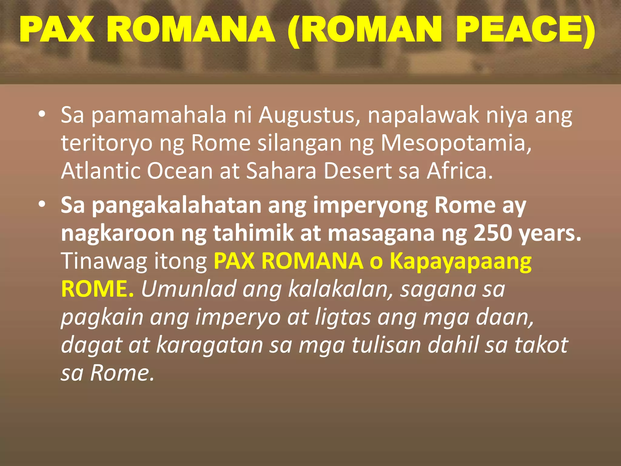 KLASIKAL NA KABIHASNANG ROME | PPTX