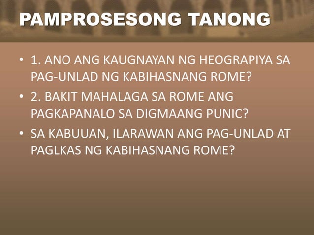 KLASIKAL NA KABIHASNANG ROME | PPTX