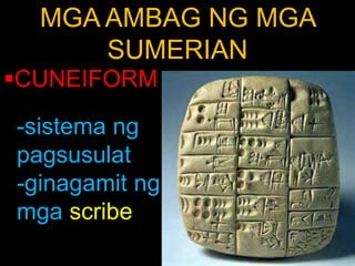 Kabihasnang Sumer Cuneiform