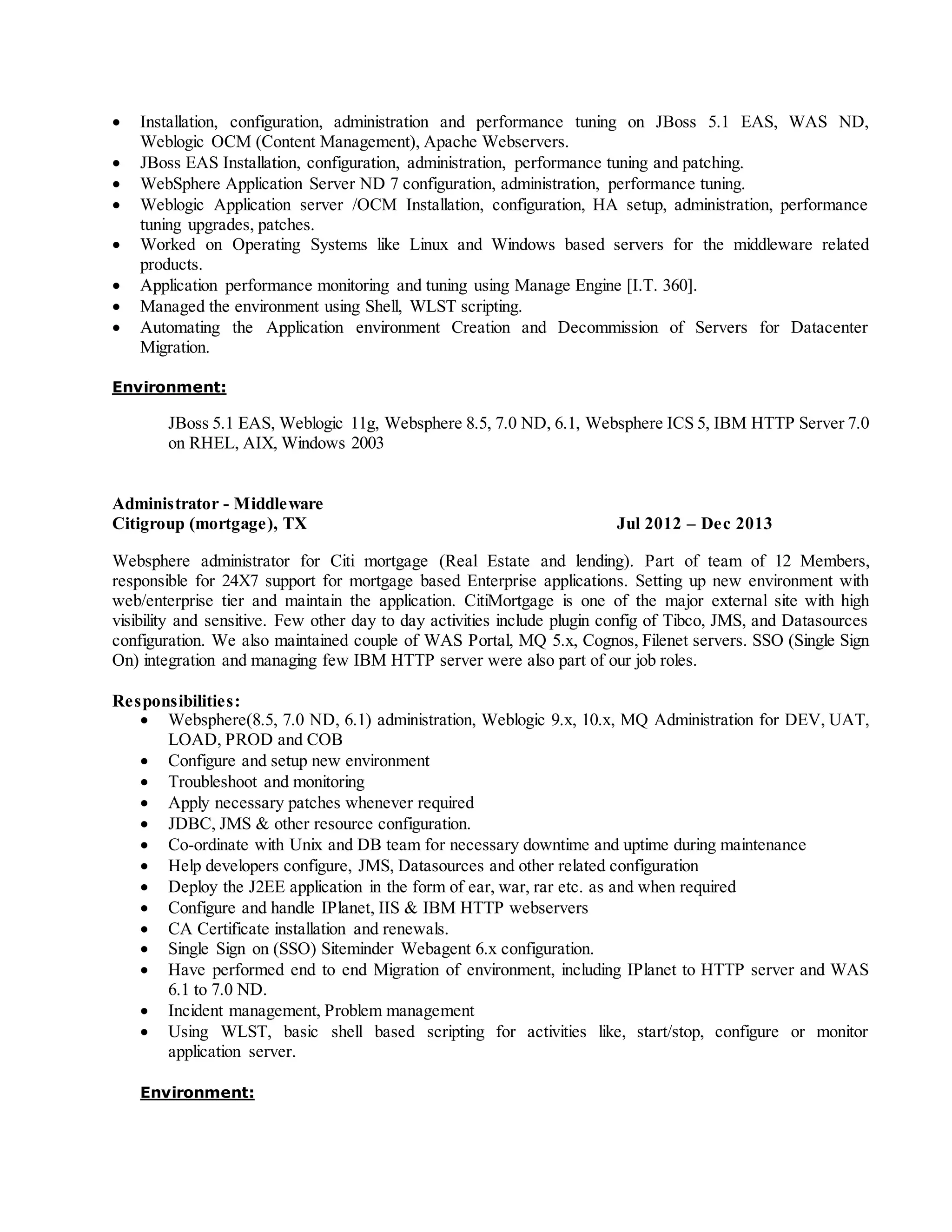 Middleware Architect/Lead/Sr. System Admin | DOCX