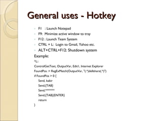 Kabir Ahmed: AutoHotkey | PPT