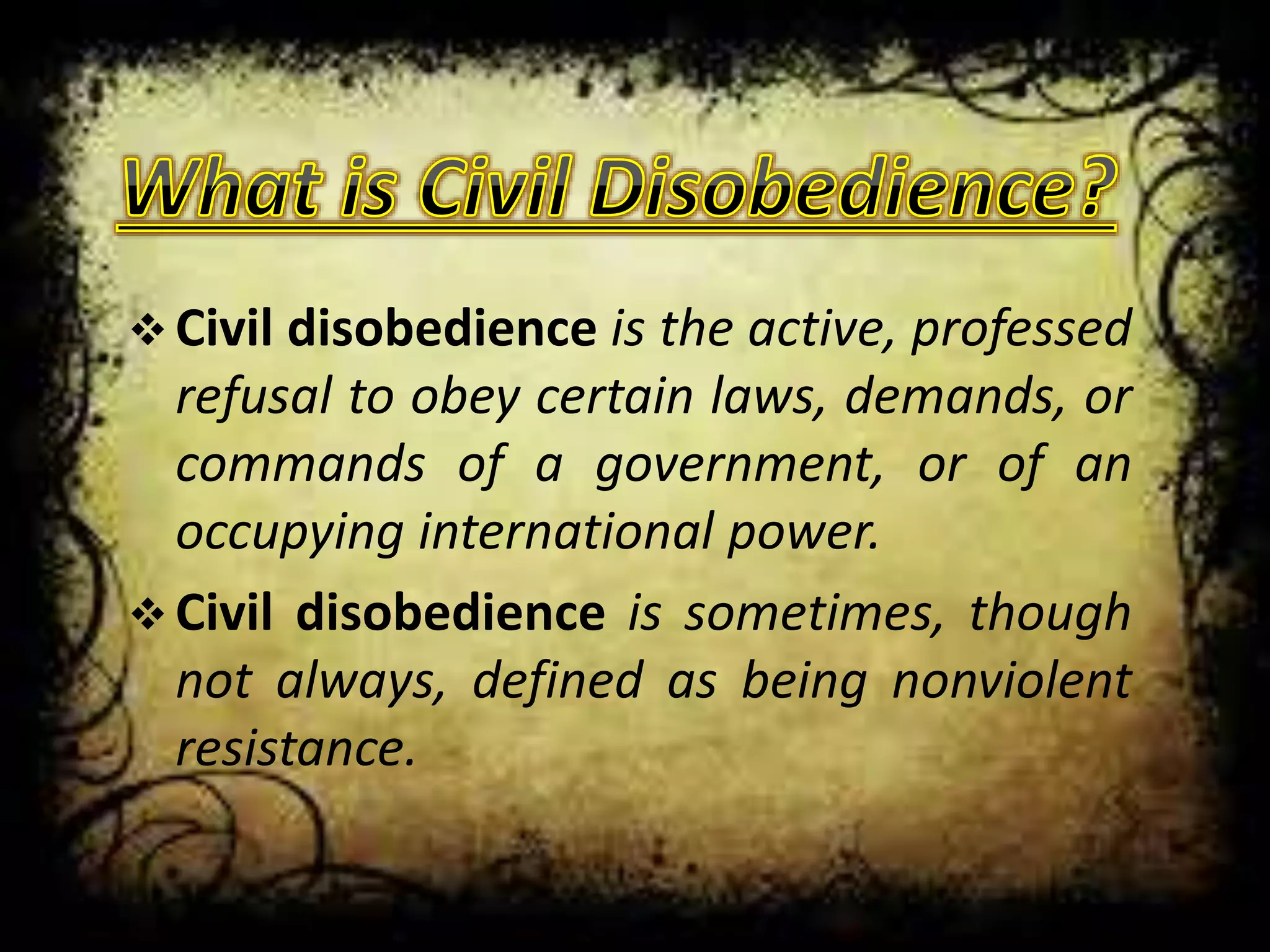 civildisobediencemovementppt | PPTX