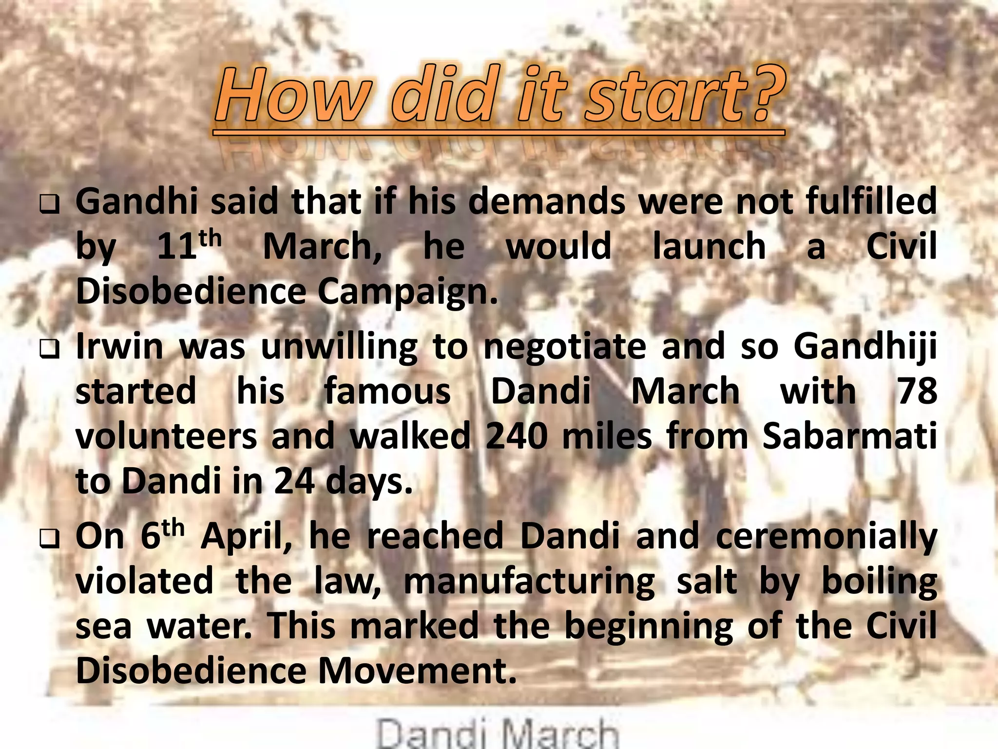 Civil Disobedience Movement | PPTX