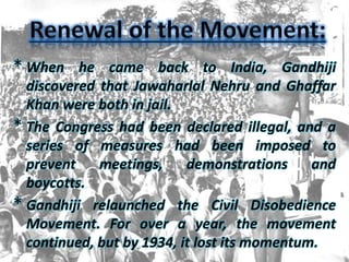 Role Of Mahatma Gandhi In Civil Disobedience Movement