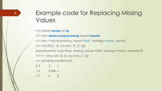 Data Preprocessing using Python programming language | PPTX