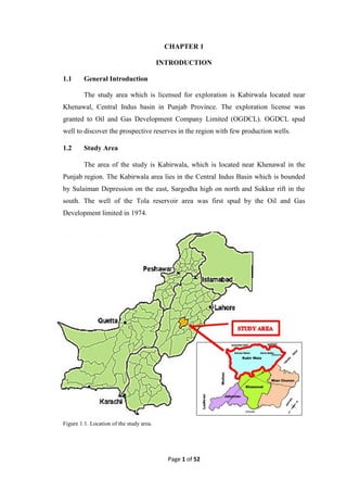 2D seismic interpretation and petrophysical analysis of kabirwala area ...