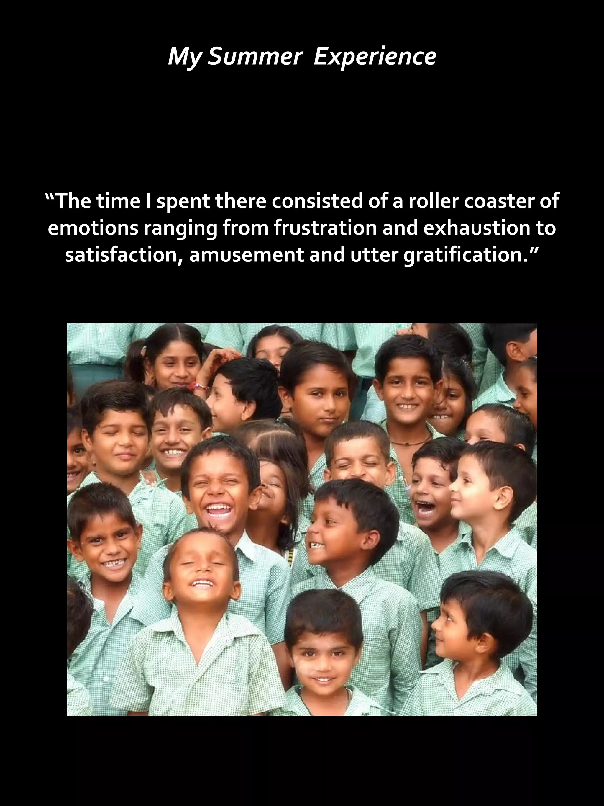 My Initial Summer Experience | PPS