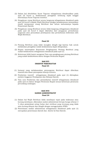 Perda Kabupaten Nunukan tentang retribusi izin trayek | PDF