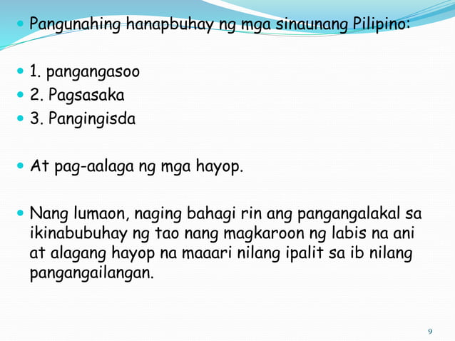 Kabuhayan ng sinaunang pilipino | PPTX