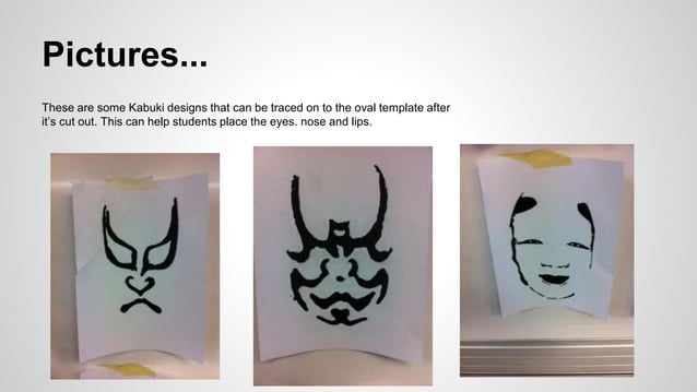 Kabuki masks - step by step | PPTX | Drawing and Sketching | Arts and ...