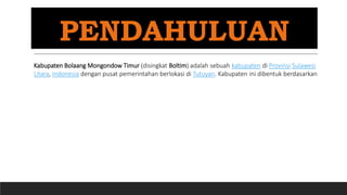 MasterPlan Kabupaten Boltim | PPTX