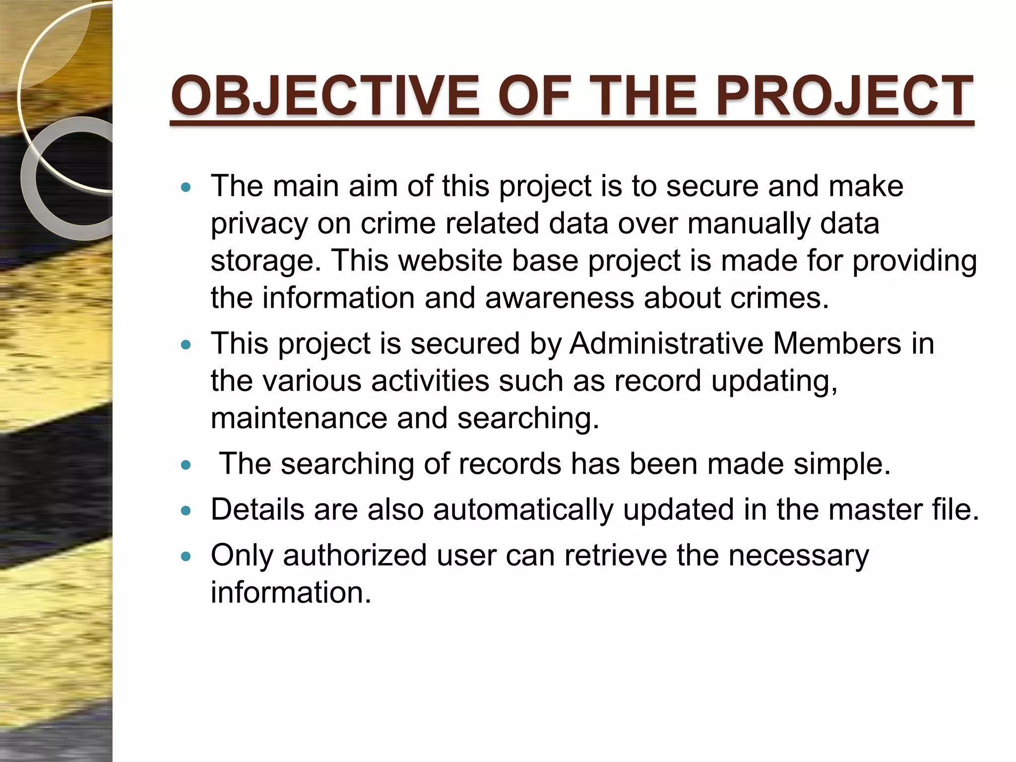 Criminal Record Management | PPTX