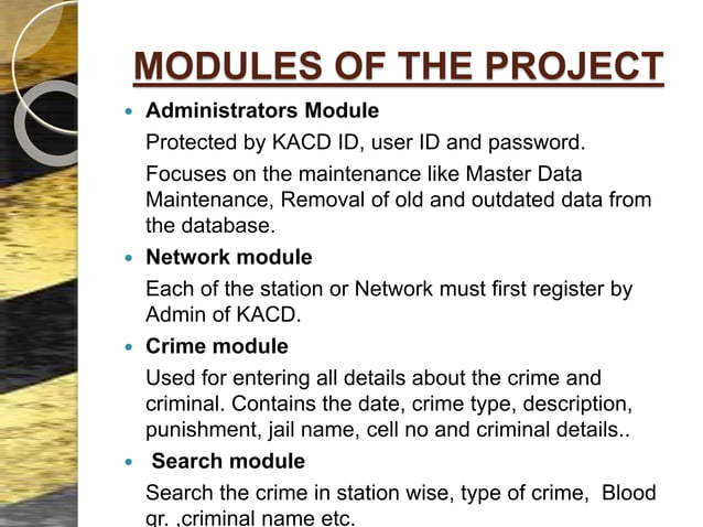 Criminal Record Management | PPTX