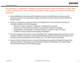 Cleantech taxonomy | PPTX