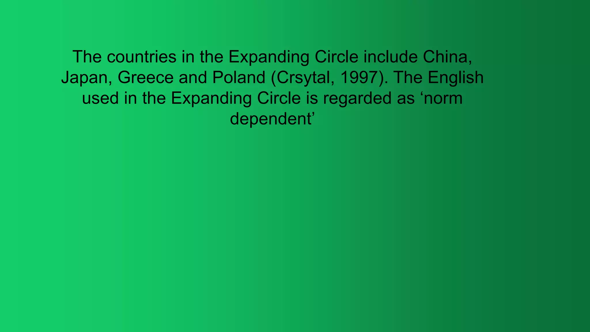 Kachrus three circle model | PPTX