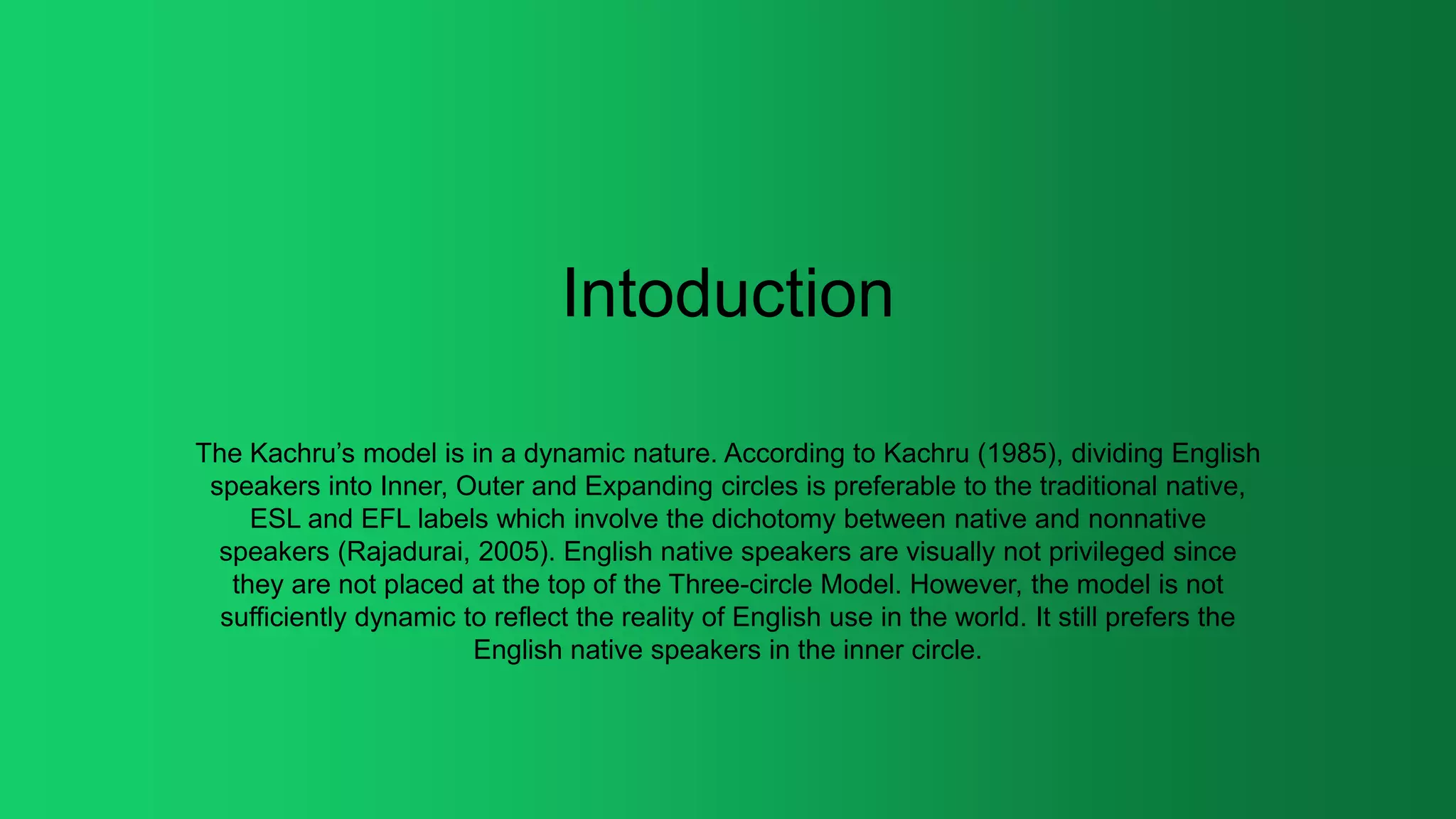 Kachrus three circle model | PPTX