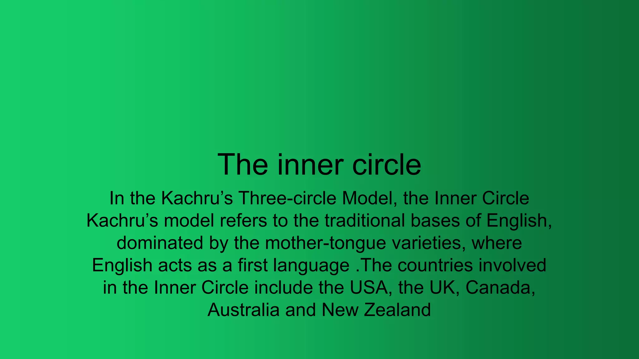 Kachrus three circle model | PPTX
