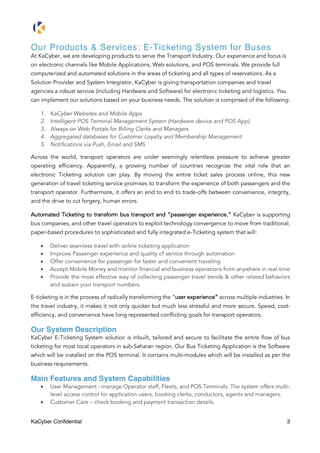 KaCyber Electronic Ticketing System for Buses in Africa | PDF ...