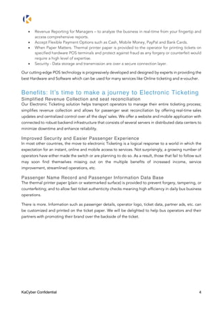 KaCyber Electronic Ticketing System for Buses in Africa | PDF | Computing | Technology & Computing