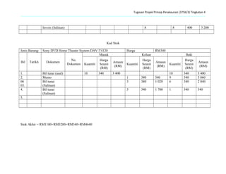 Kad stok contoh 2 | DOC