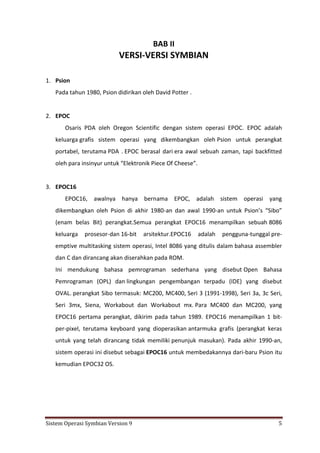 SISTEM OPERASI SYMBIAN | DOCX