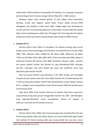 SISTEM OPERASI SYMBIAN | DOCX