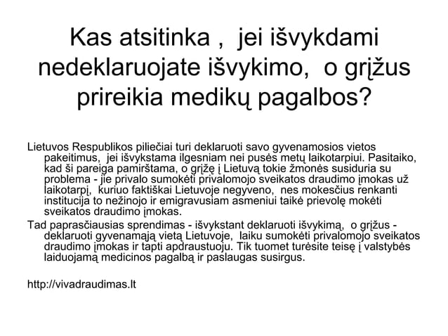 Kada reikia grazinti draudimo ismoka | PPT