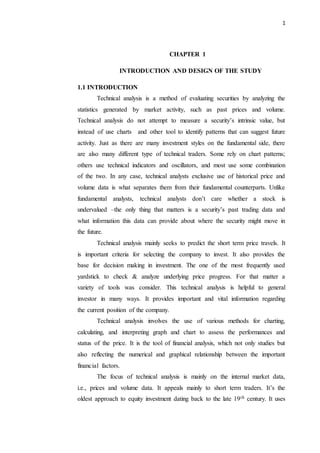 using technical indicator to analyse NIFTY scrip withspecial reference ...
