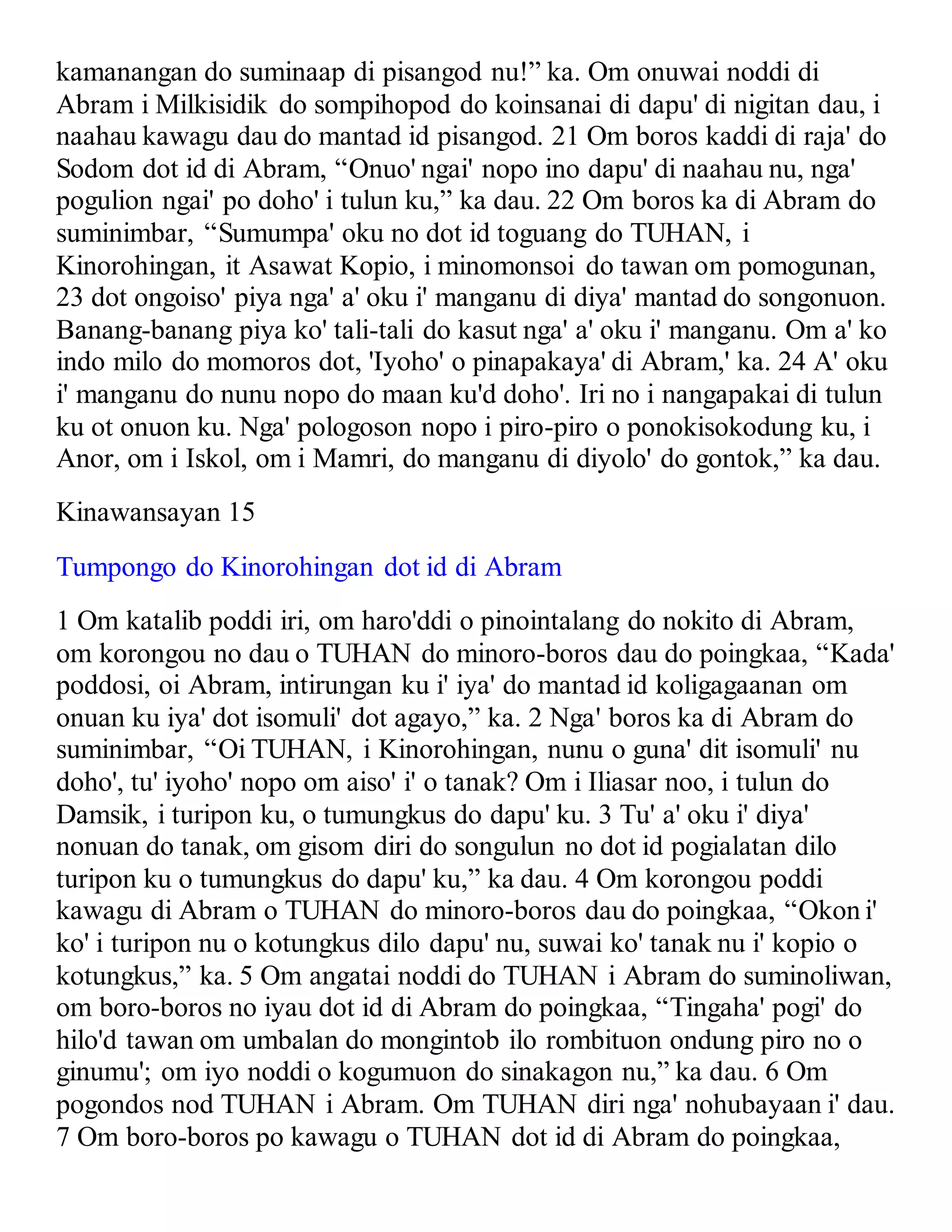 Kadazan bible | DOCX