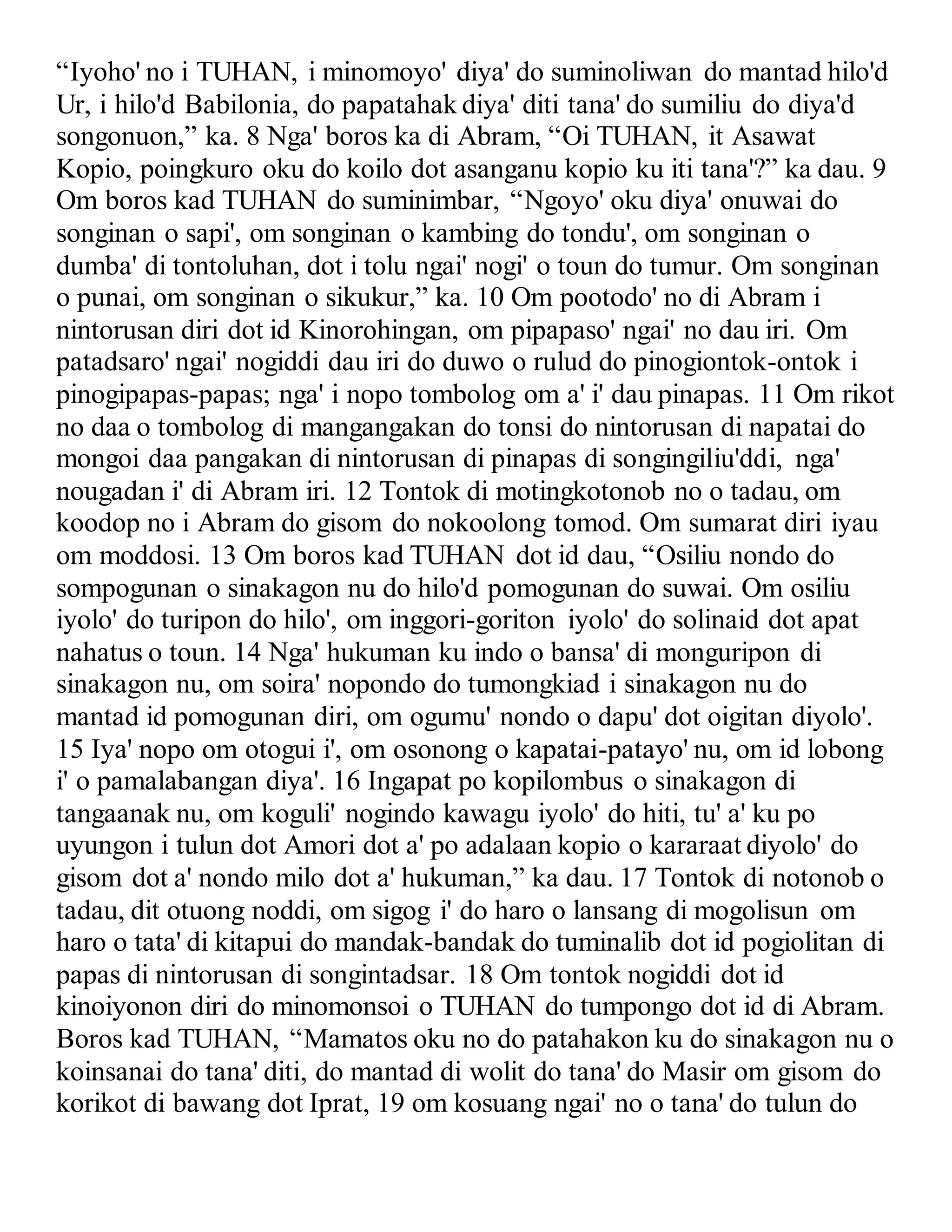 Kadazan bible | DOCX