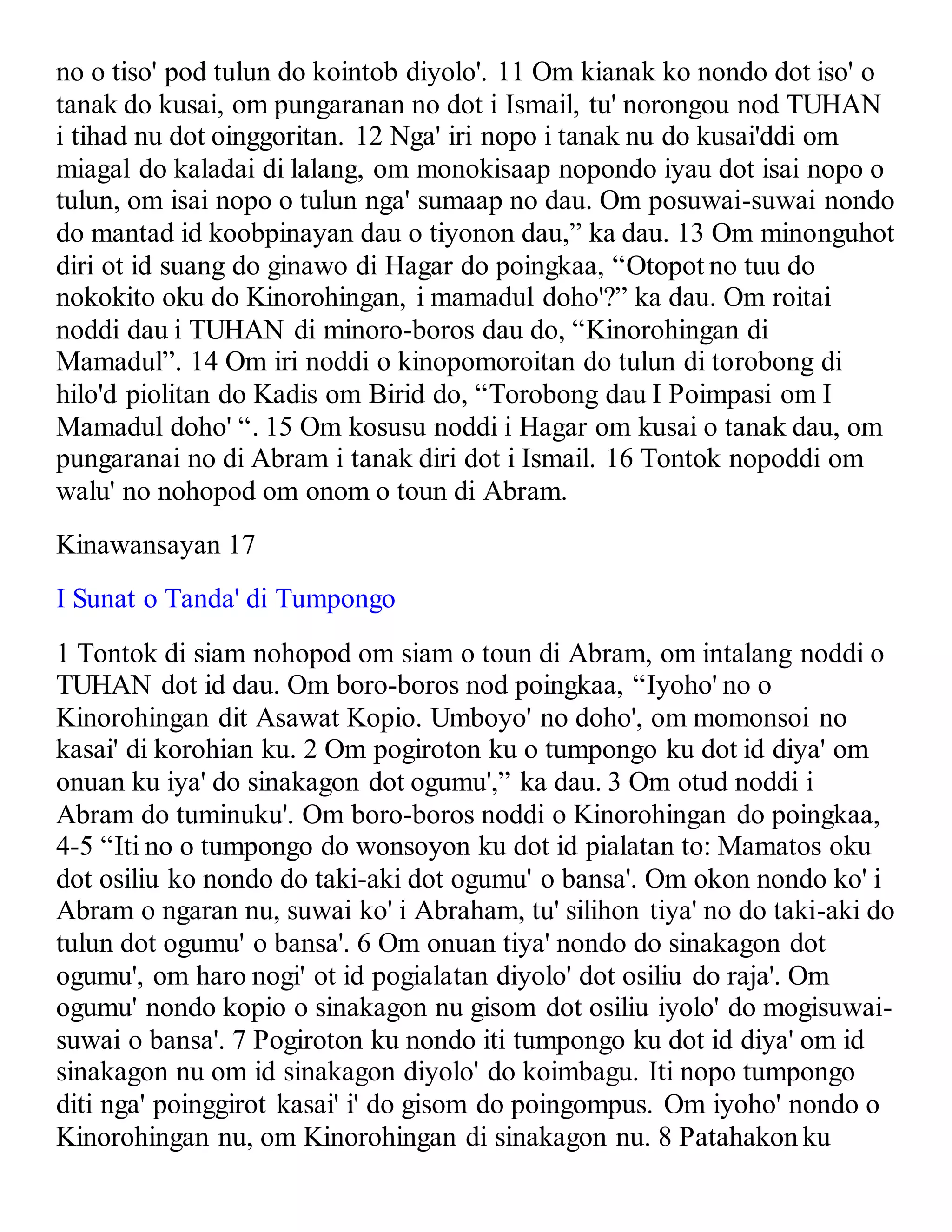 Kadazan bible | DOCX