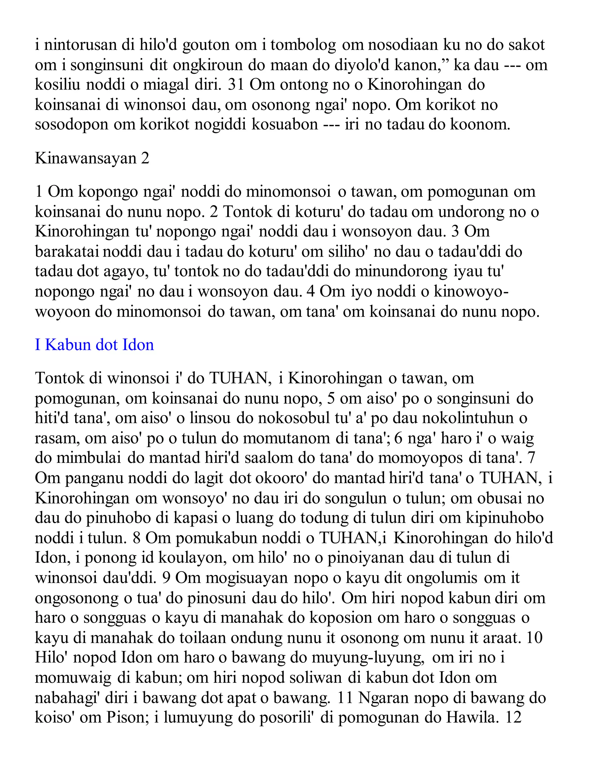 Kadazan bible | DOCX
