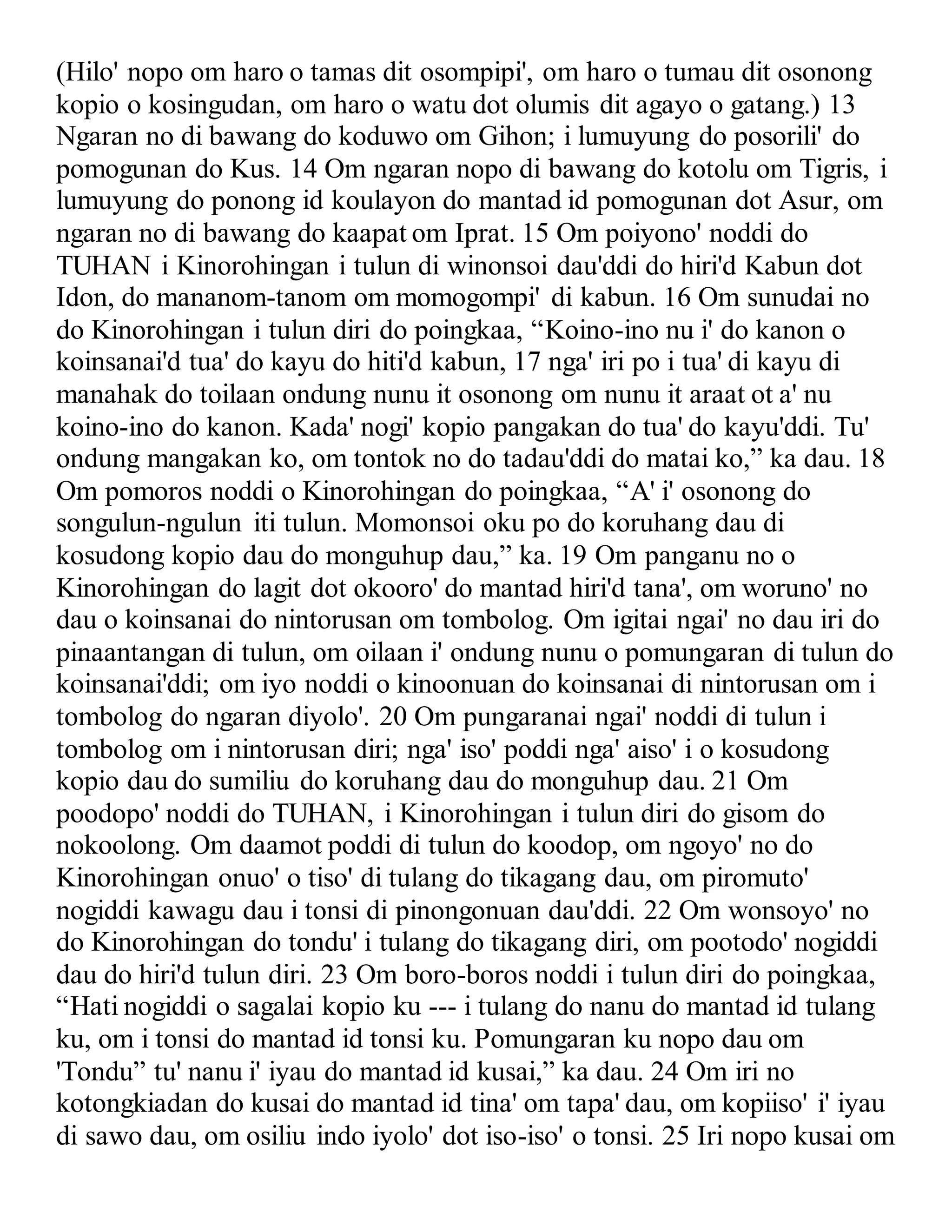Kadazan bible | DOCX