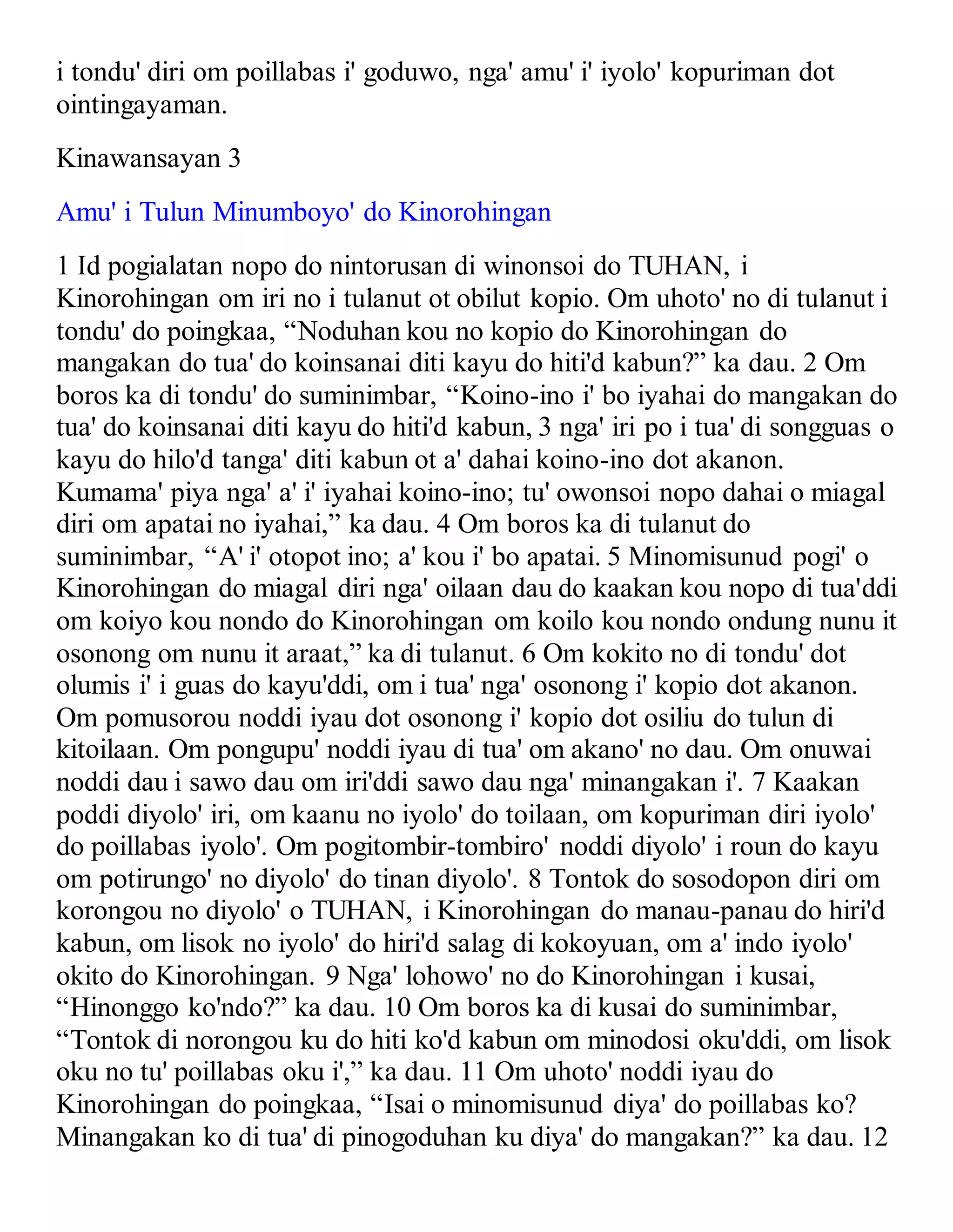 Kadazan bible | DOCX