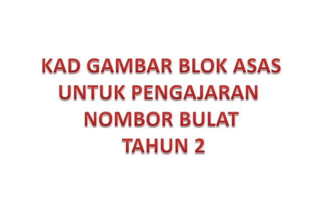 Kad blok asas bagi nombor bulat | PDF