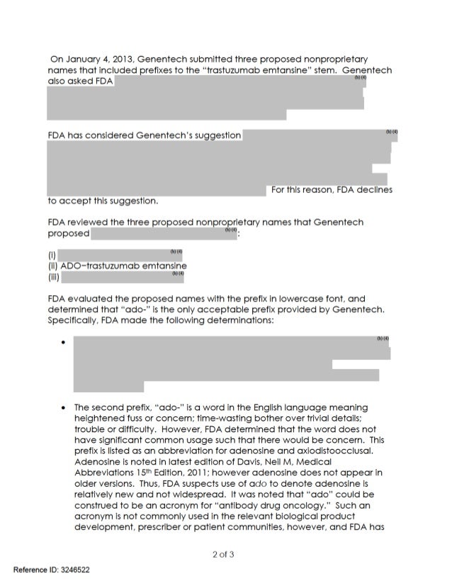 Kadcyla FDA Proprietary Name Review