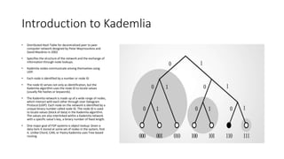 Kademlia introduction | PPTX | Computer Networking | Computing