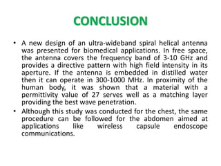 Antenna in body communication material | PPTX
