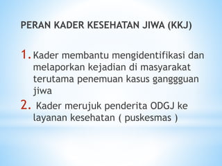 Kader kesehatan jiwa | PPTX