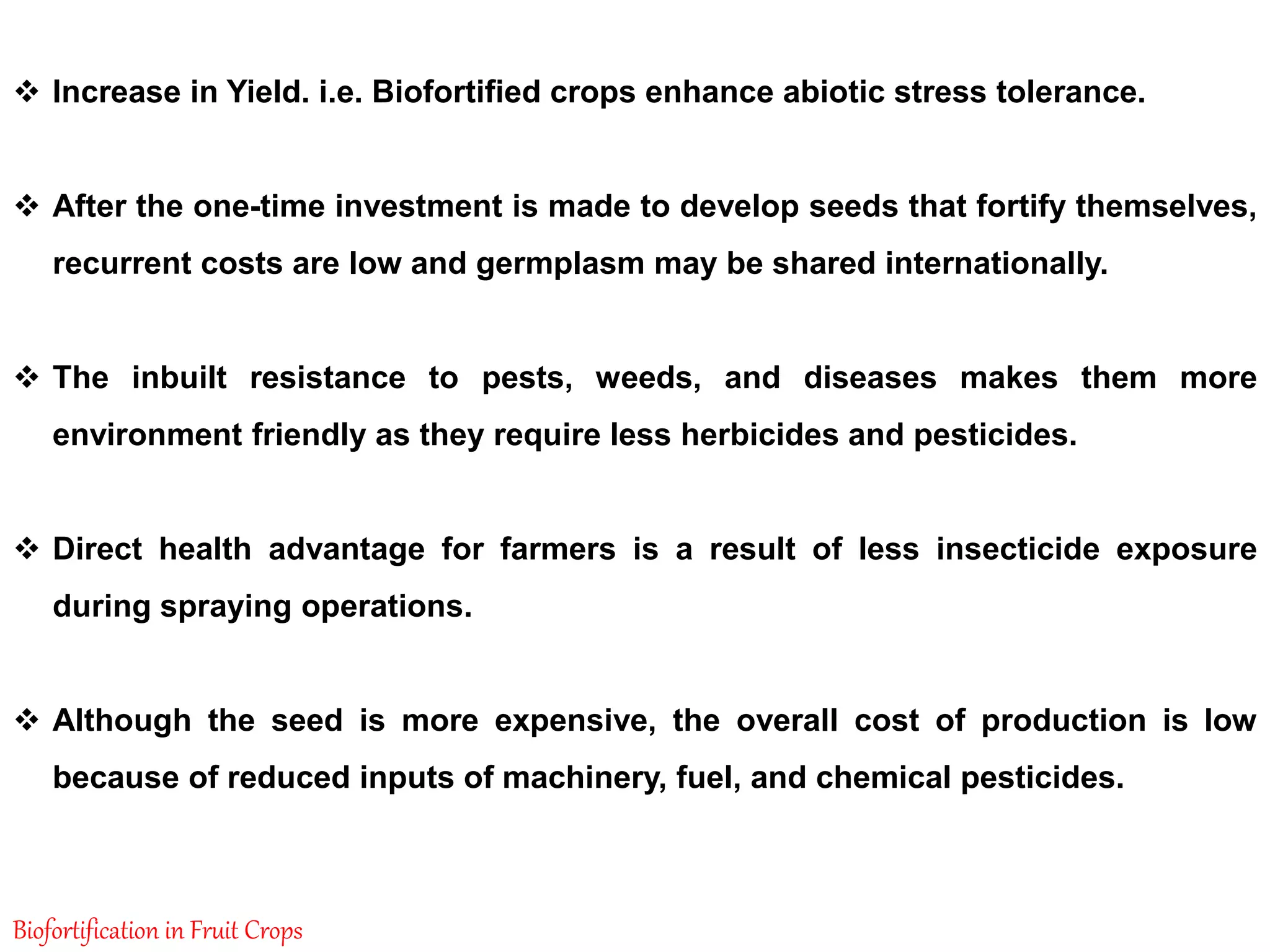 Biofortification in fruit crops | PPTX