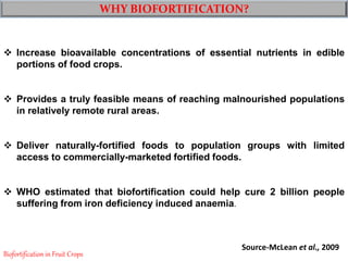 Biofortification in fruit crops | PPTX
