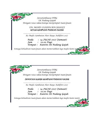 Kad jemputan raya | DOC