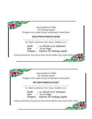 Kad jemputan raya | DOC