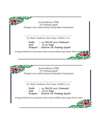 Kad jemputan raya | DOC