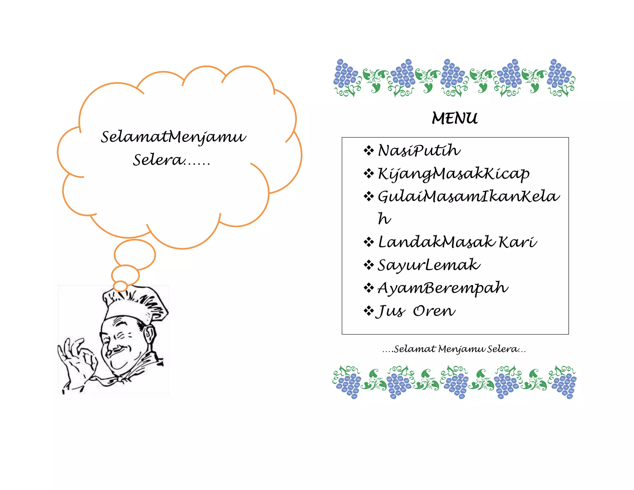 Kad menu | PPT