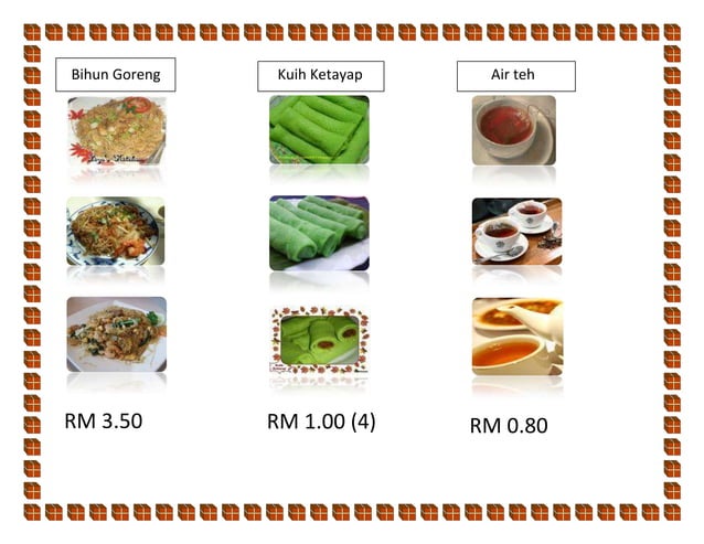 Kad menu exam | DOCX